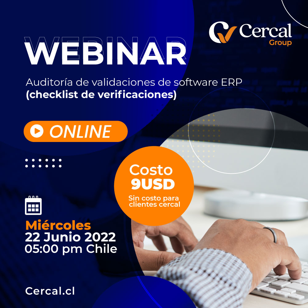 Webinar Auditoría de validación de software ERP- Cercal Group
